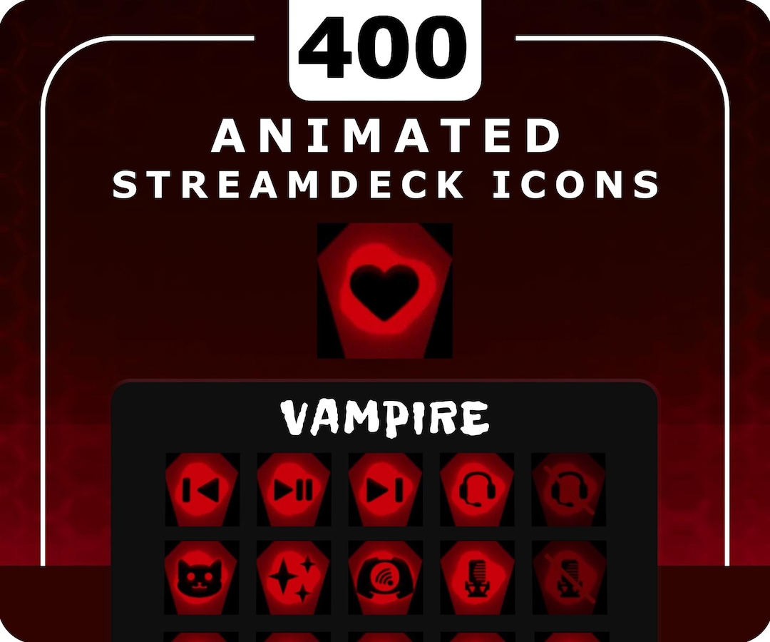 Streamdeck Icons Vampire Streamer Set [400 Icons] - Etsy