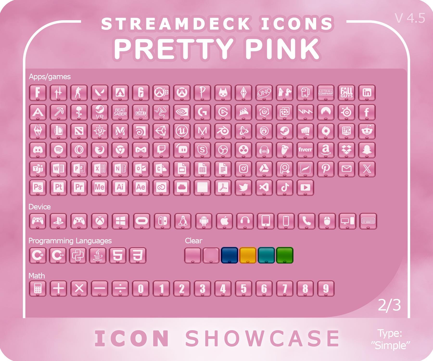 Pretty Pink Streamdeck Icon Set [400 X 4!!] - Etsy