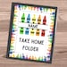 Student Take Home Folder Cover Crayon Theme - Etsy