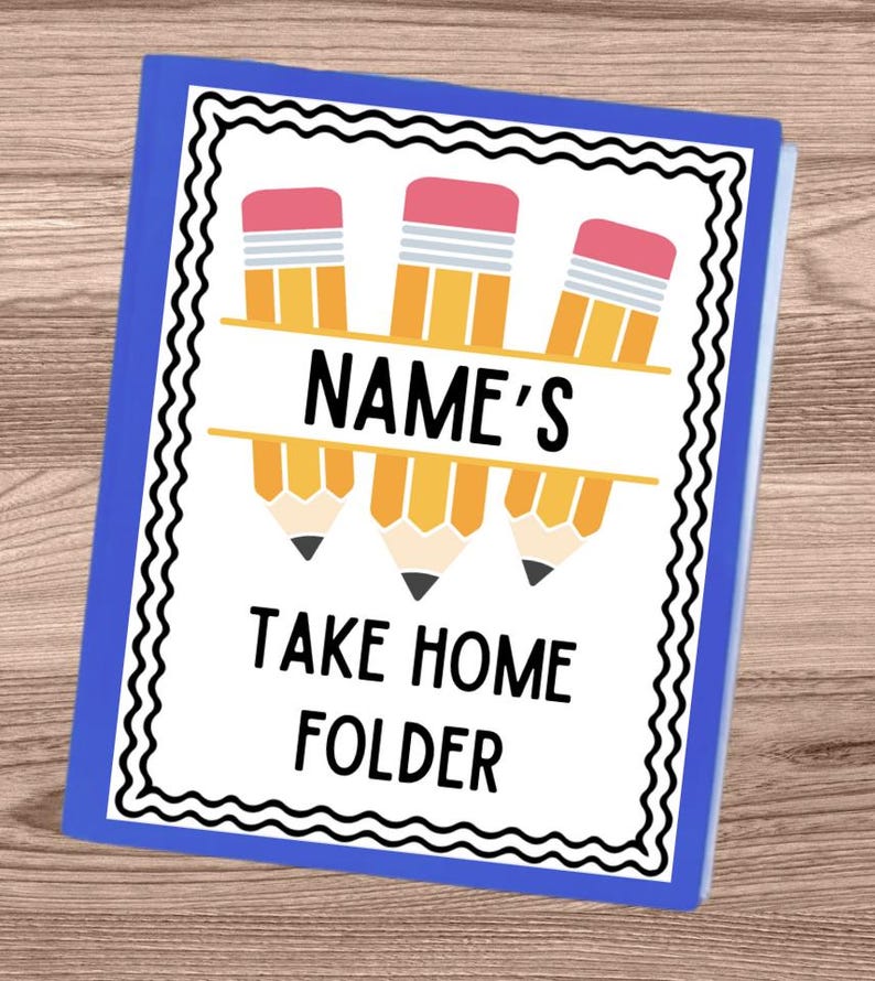 Student Take Home Folder Cover - Etsy