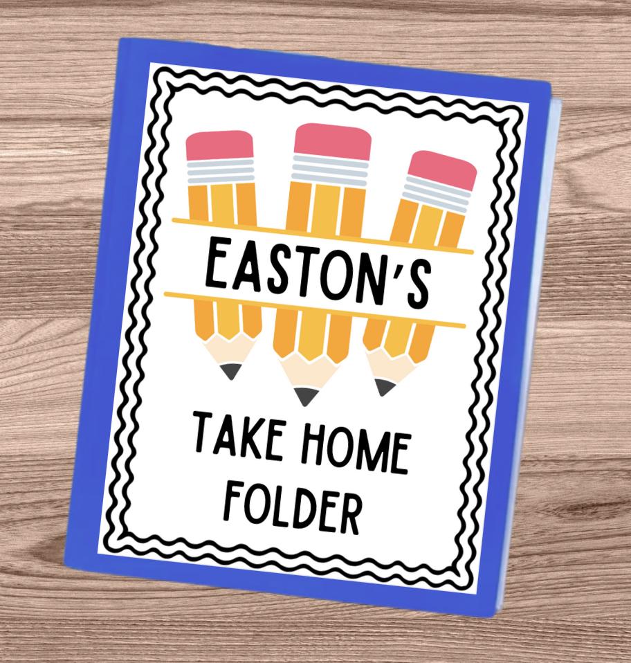 Student Take Home Folder Cover - Etsy