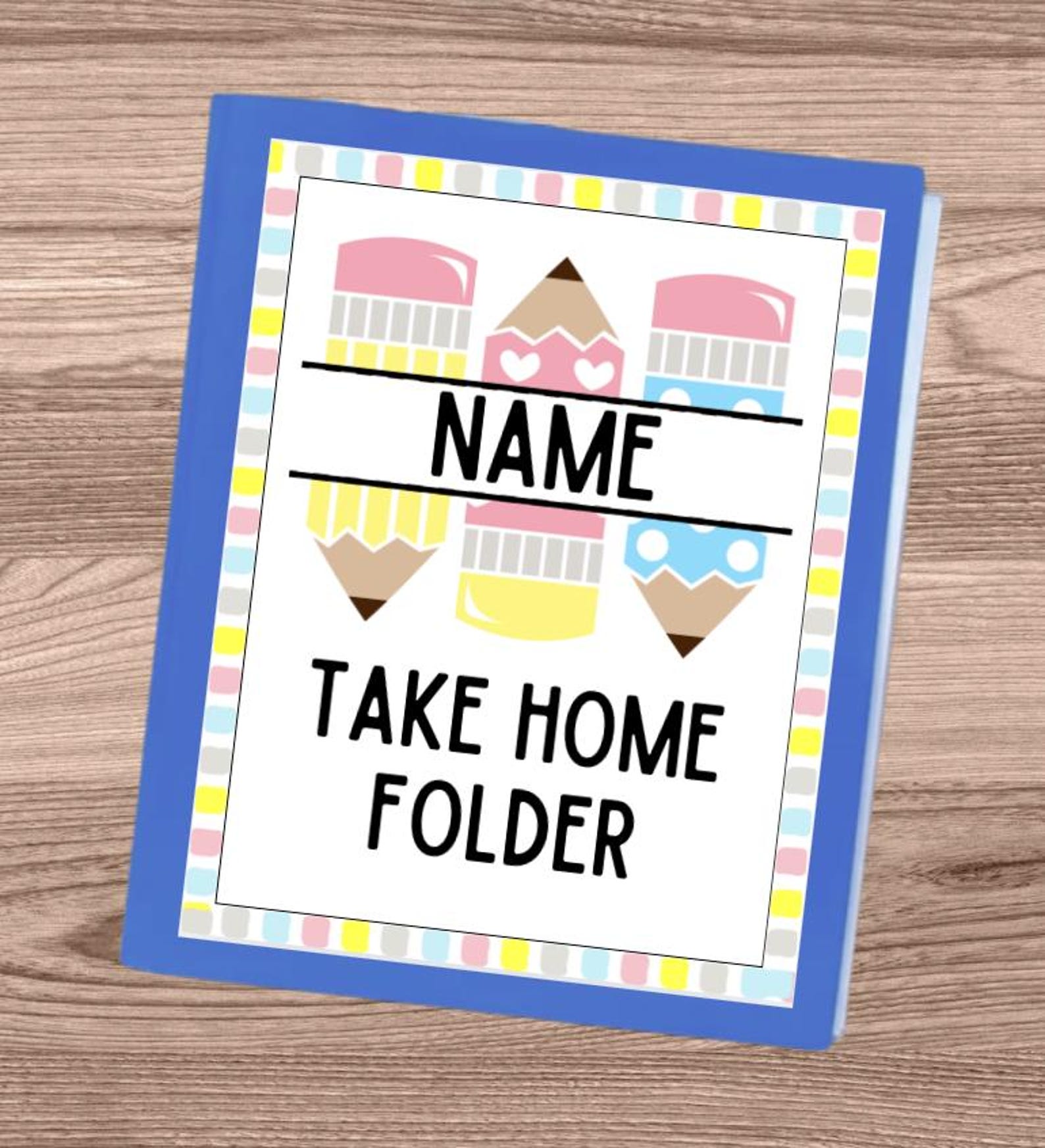 Student Take Home Folder Cover (pastel Pencil Theme) - Etsy