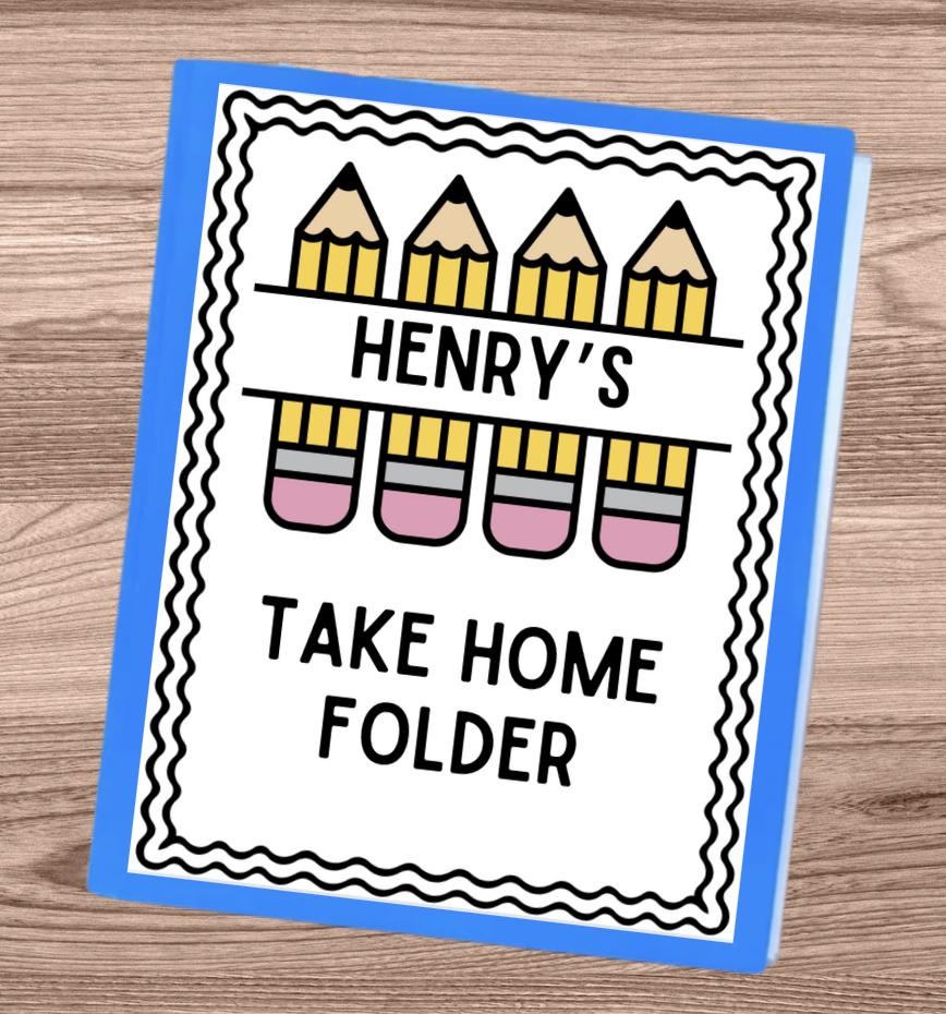 Student Take Home Folder Covers - Etsy