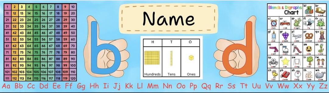 K-2 Printable Educational Reference Name Tags - Etsy