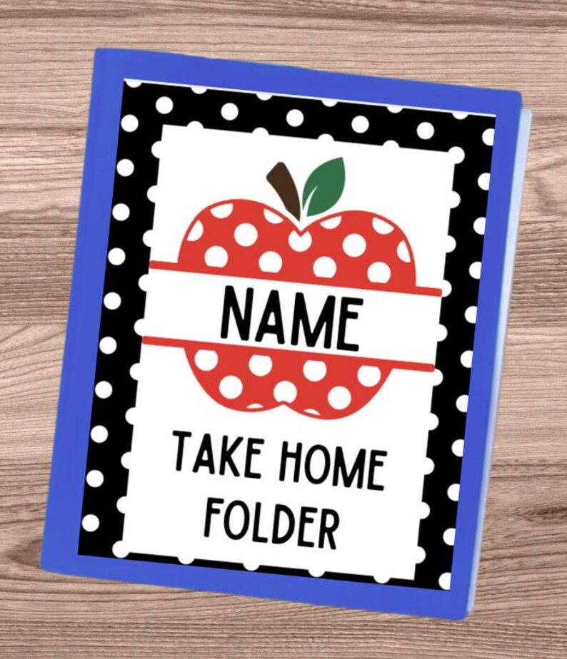 Student Take Home Folder Polka Dot Theme - Etsy