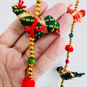 Set of 2,indian Handmade Bird Hanging With Bells, Indian Bird Garland ...