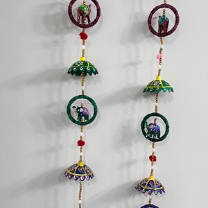 Set of 2 Indian Hangings, Indian Elephant Hanging, Indian Strings ...