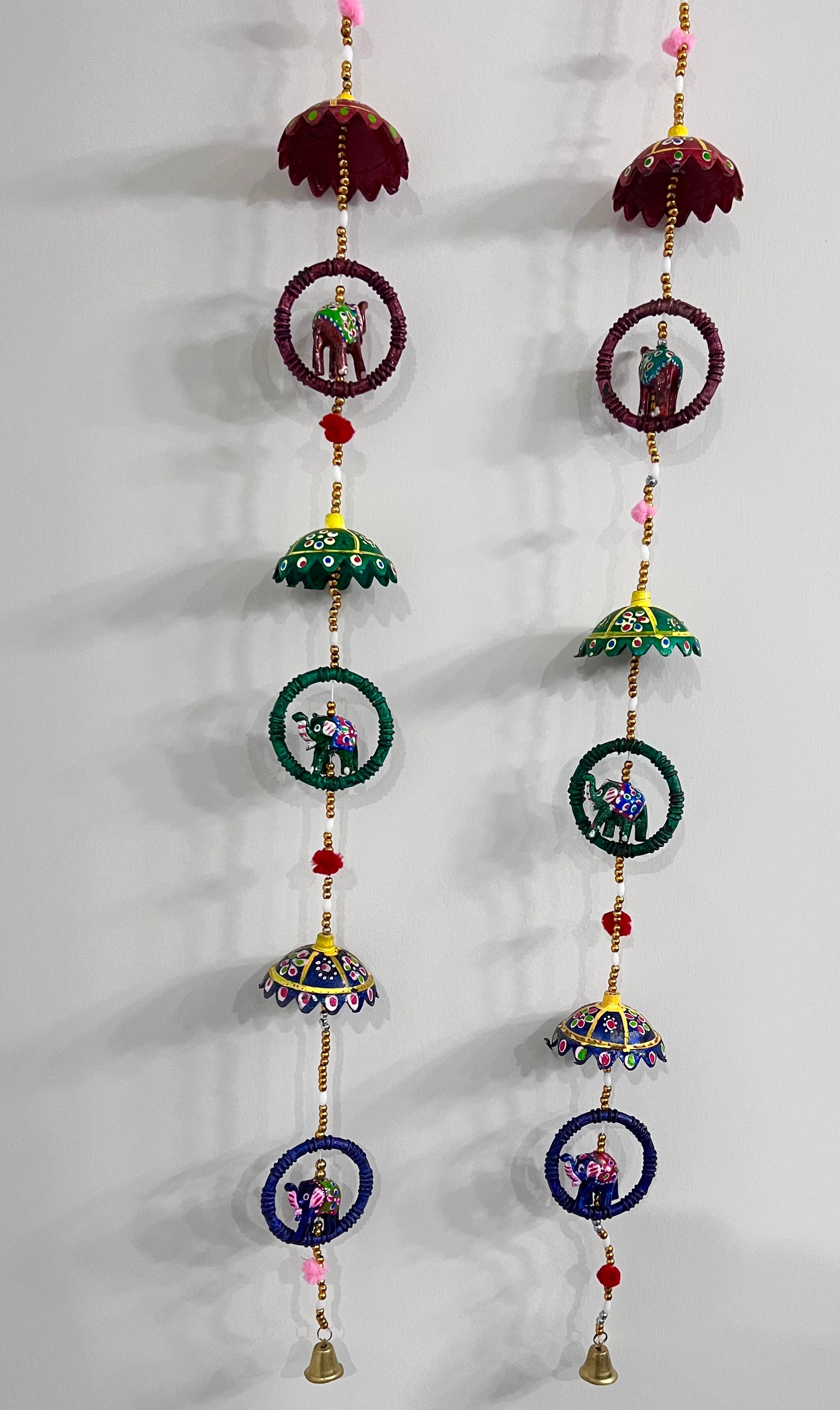 Set of 2 Indian Hangings, Indian Elephant Hanging, Indian Strings ...