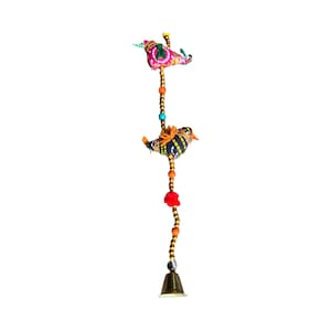 Set of 2,indian Handmade Bird Hanging With Bells, Indian Bird Garland ...