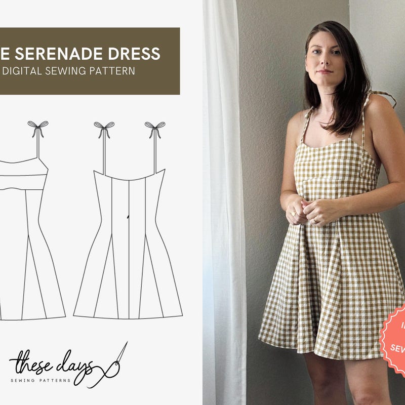 Godet Dress Pattern - Etsy UK