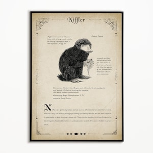 Niffler Fantastic Beast Poster, Wizarding World, Care of Magical ...