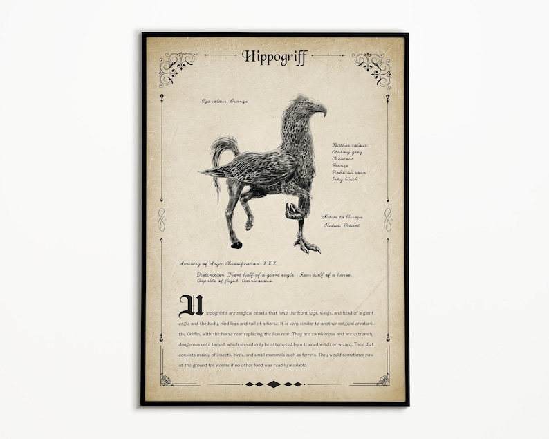 Mystical Hippogriff Poster: Wizarding World Art (digital Download) - Etsy