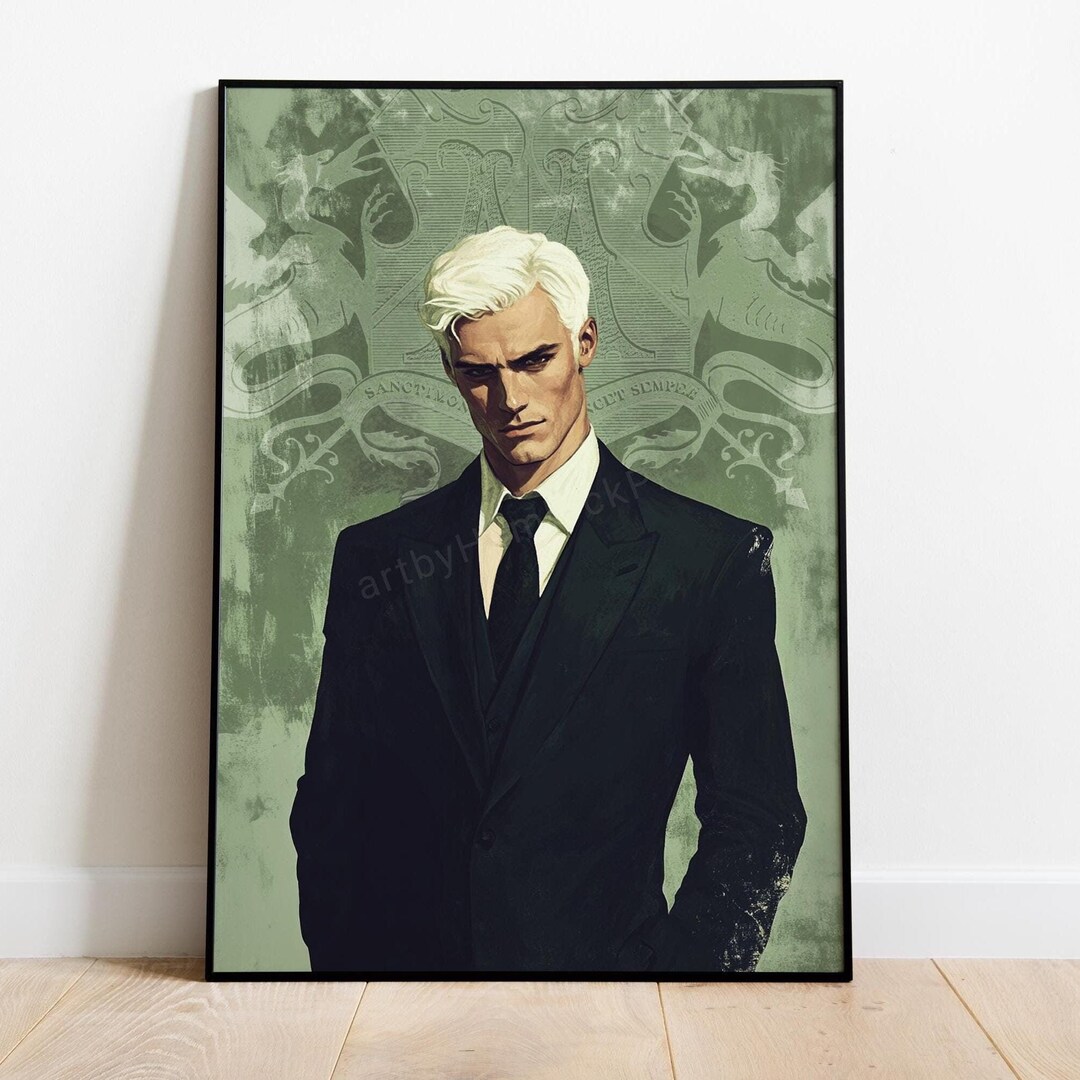 Draco Malfoy Fan Portrait Poster Digital Download, Wall Art, Books, Fan ...