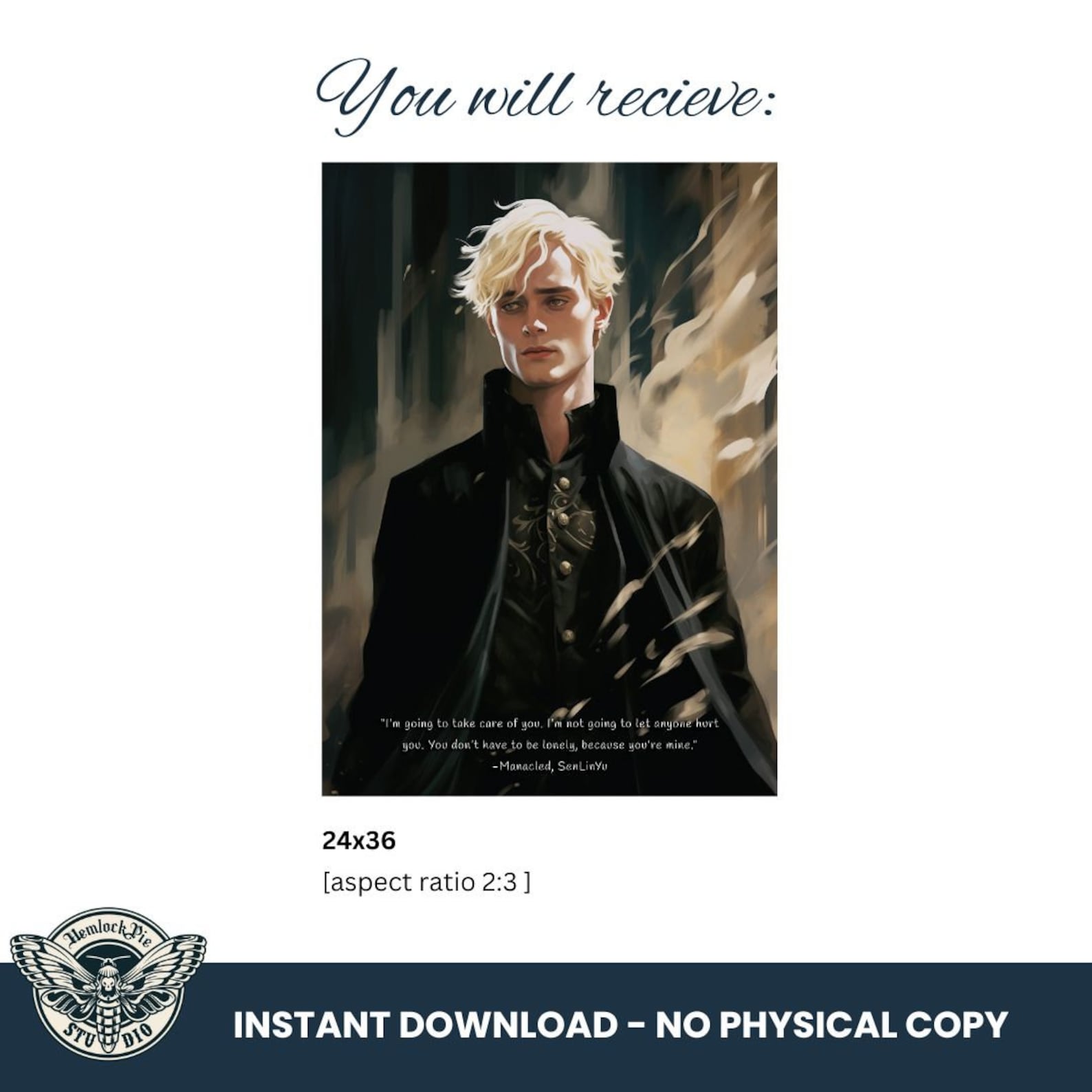 Dramione, the High Reeve "manacled" Portrait Poster, Fantasy Art ...