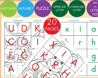 Alphabet Matching Activity Printable, Uppercase and Lowercase Letters ...