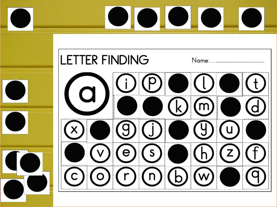 130 Printable Alphabet Lowercase Finding Worksheets. - Etsy