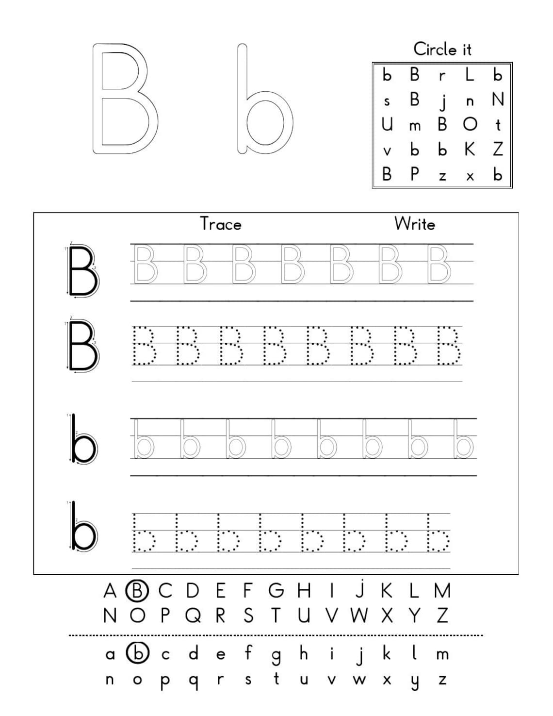 26 Printable Alphabet. Letters Worksheets. Preschool Alphabet ...