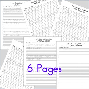 Printable Handwriting Worksheets–80 Pages (letters, Words, and ...