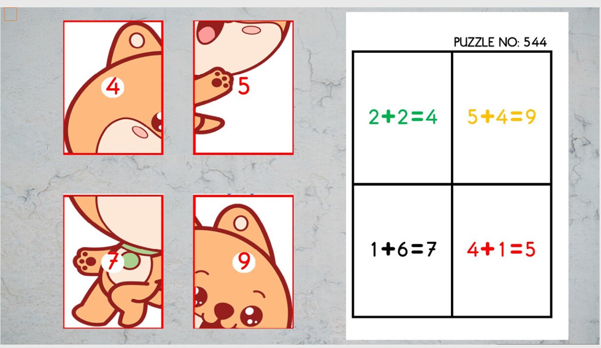 40 Addition Animal Puzzle Preschool Math Worksheets for Kids - Etsy