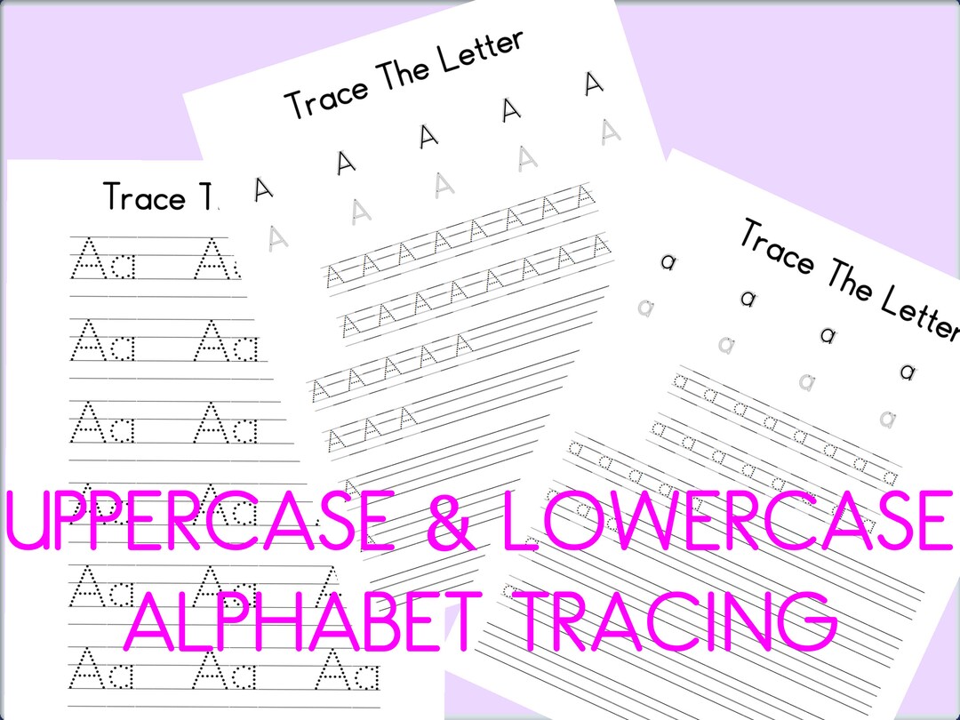 78 Printable Lowercase & Uppercase Alphabet Tracing Worksheets ...