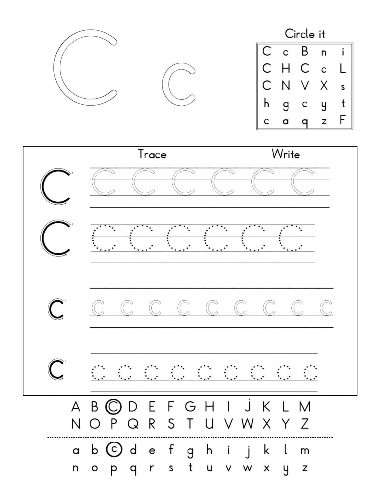 26 Printable Alphabet. Letters Worksheets. Preschool Alphabet ...