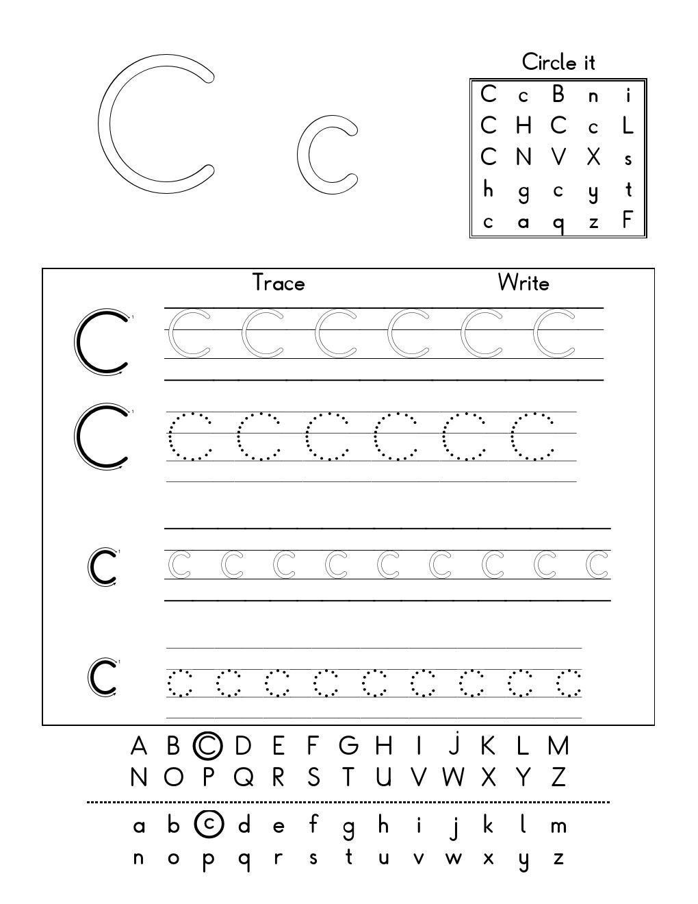 26 Printable Alphabet. Letters Worksheets. Preschool Alphabet ...