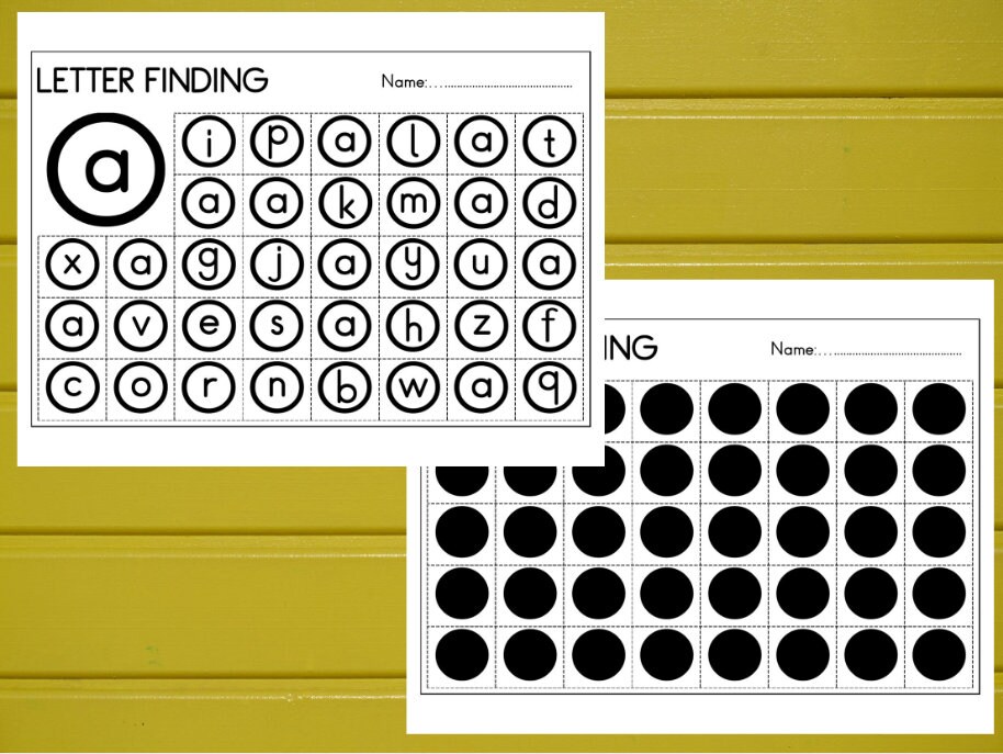 130 Printable Alphabet Lowercase Finding Worksheets. - Etsy