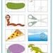 Matching Puzzle Printable,30 Pages,3 Pieces, Activity, Worksheet ...