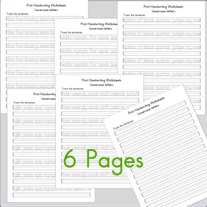 Printable Handwriting Worksheets–80 Pages (letters, Words, and ...
