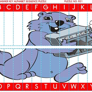 50 Animal Puzzle Alphabet Sequence A-Z. Printable Puzzle Activity. - Etsy