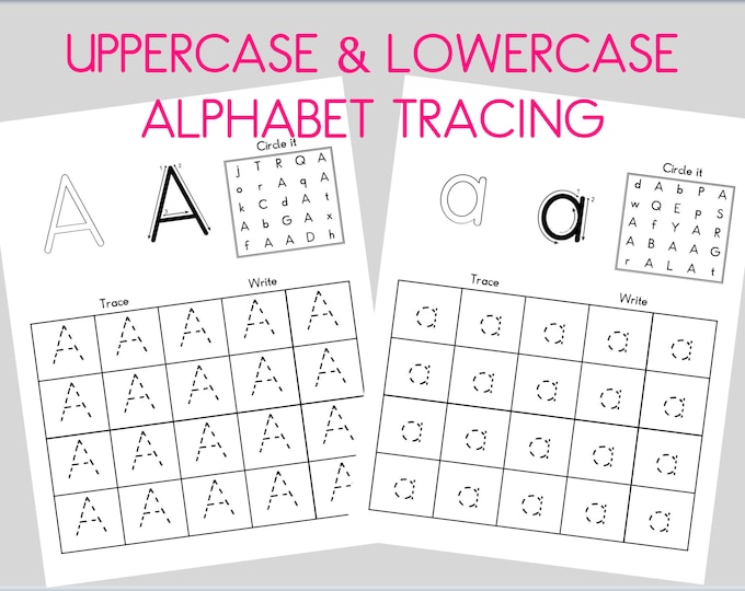 26 Printable Trace the Alphabet Worksheets. Preschool-kdg Phonics ...