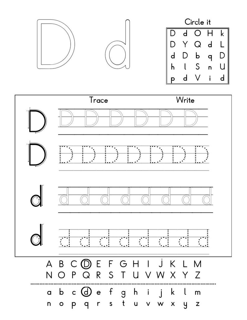 26 Printable Alphabet. Letters Worksheets. Preschool Alphabet ...