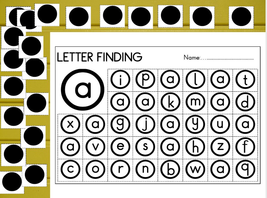 130 Printable Alphabet Lowercase Finding Worksheets. - Etsy