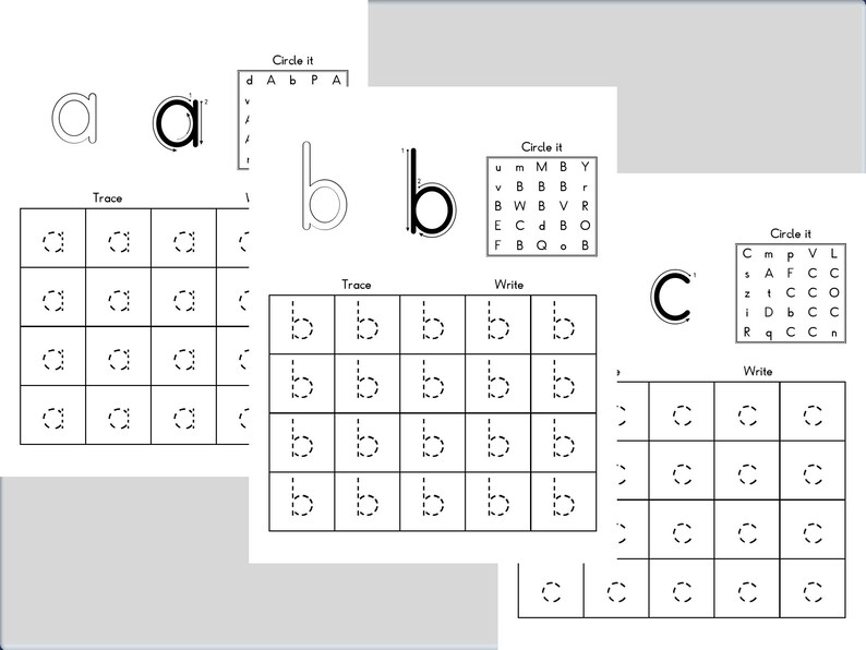 52 Printable Lowercase & Uppercase Alphabet Tracing Worksheets ...