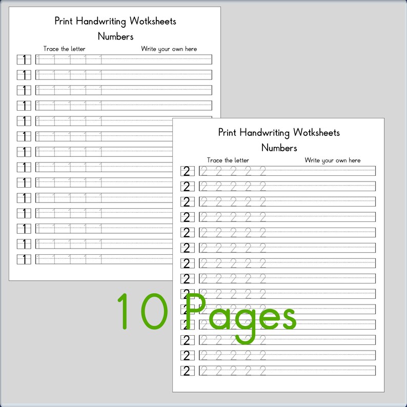Printable Handwriting Worksheets80 Pages letters, Words, and Sentences ...