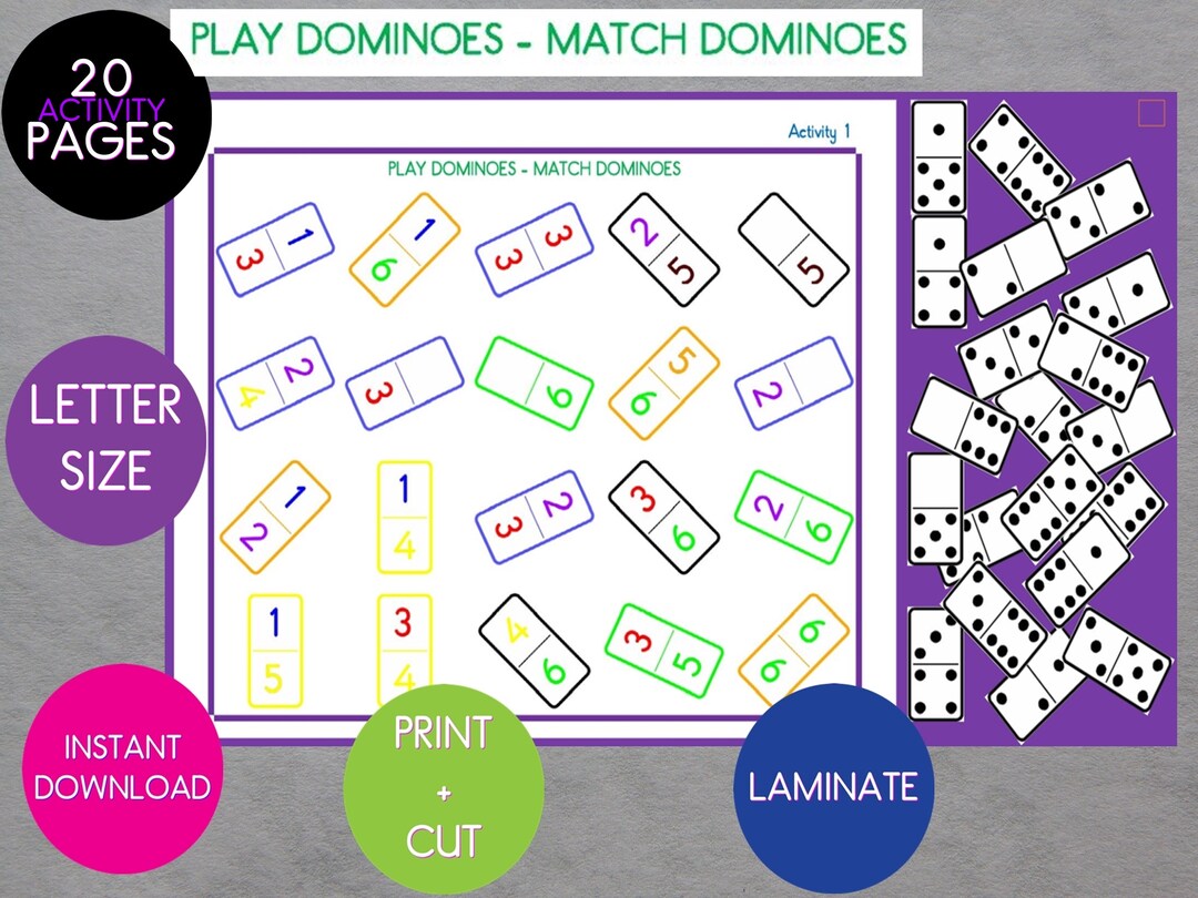 20 Match the Dominoes-play-numbers - Problem Solving - Educational ...