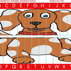 50 Animal Puzzle Alphabet Sequence A-Z. Printable Puzzle Activity. - Etsy