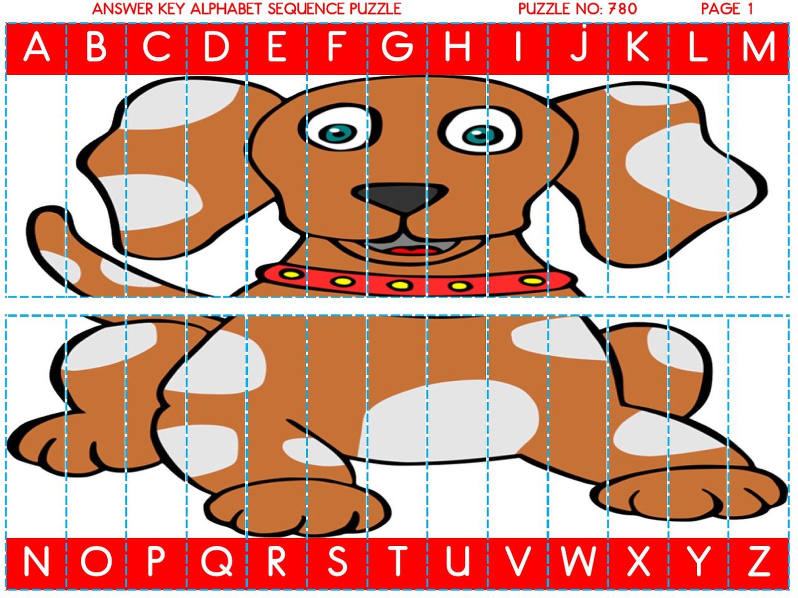 50 Animal Puzzle Alphabet Sequence A-Z. Printable Puzzle Activity. - Etsy