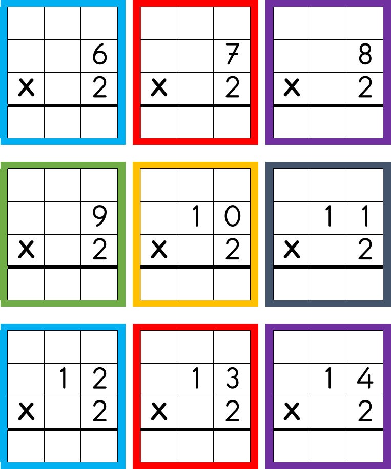 Multiplication Flash Cards • Numbers 0 to 20 • Printable • Preschool ...