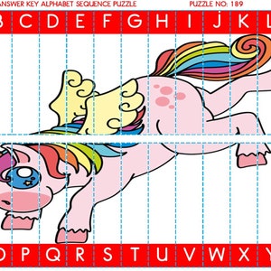 50 Animal Puzzle Alphabet Sequence A-Z. Printable Puzzle Activity. - Etsy