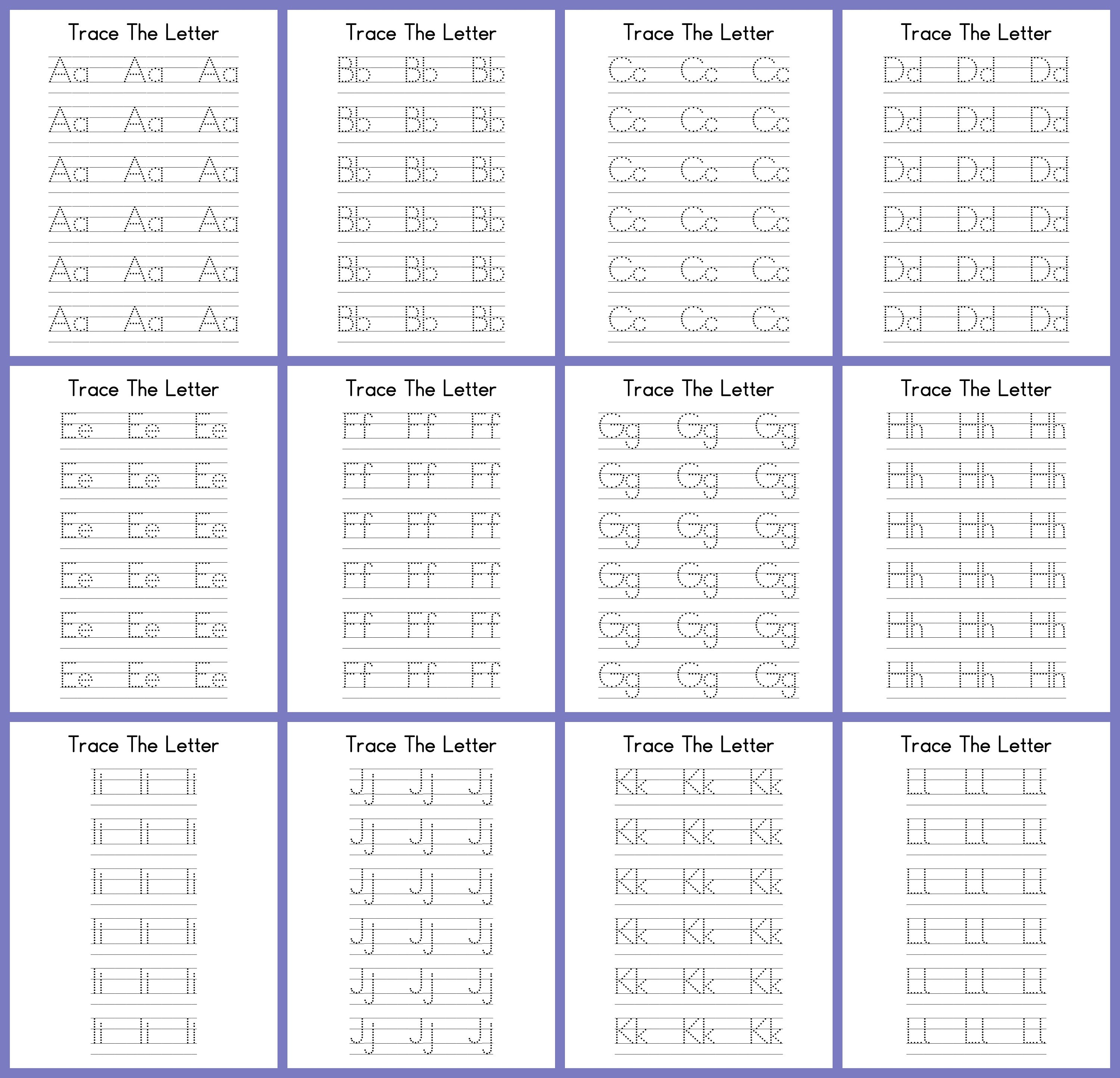 78 Printable Lowercase & Uppercase Alphabet Tracing - Etsy