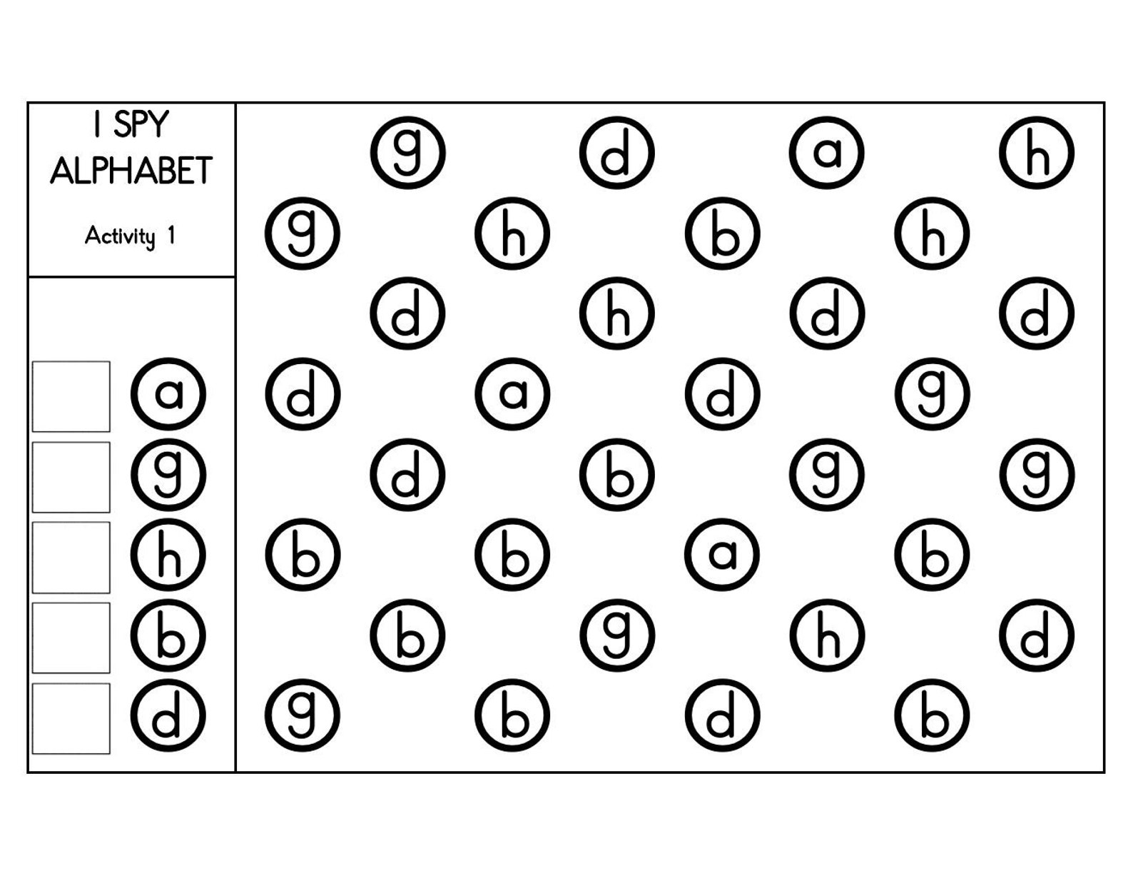 40 Pages Alphabet Uppercase and Lowercase I Spy Game Fun, I Spy ...