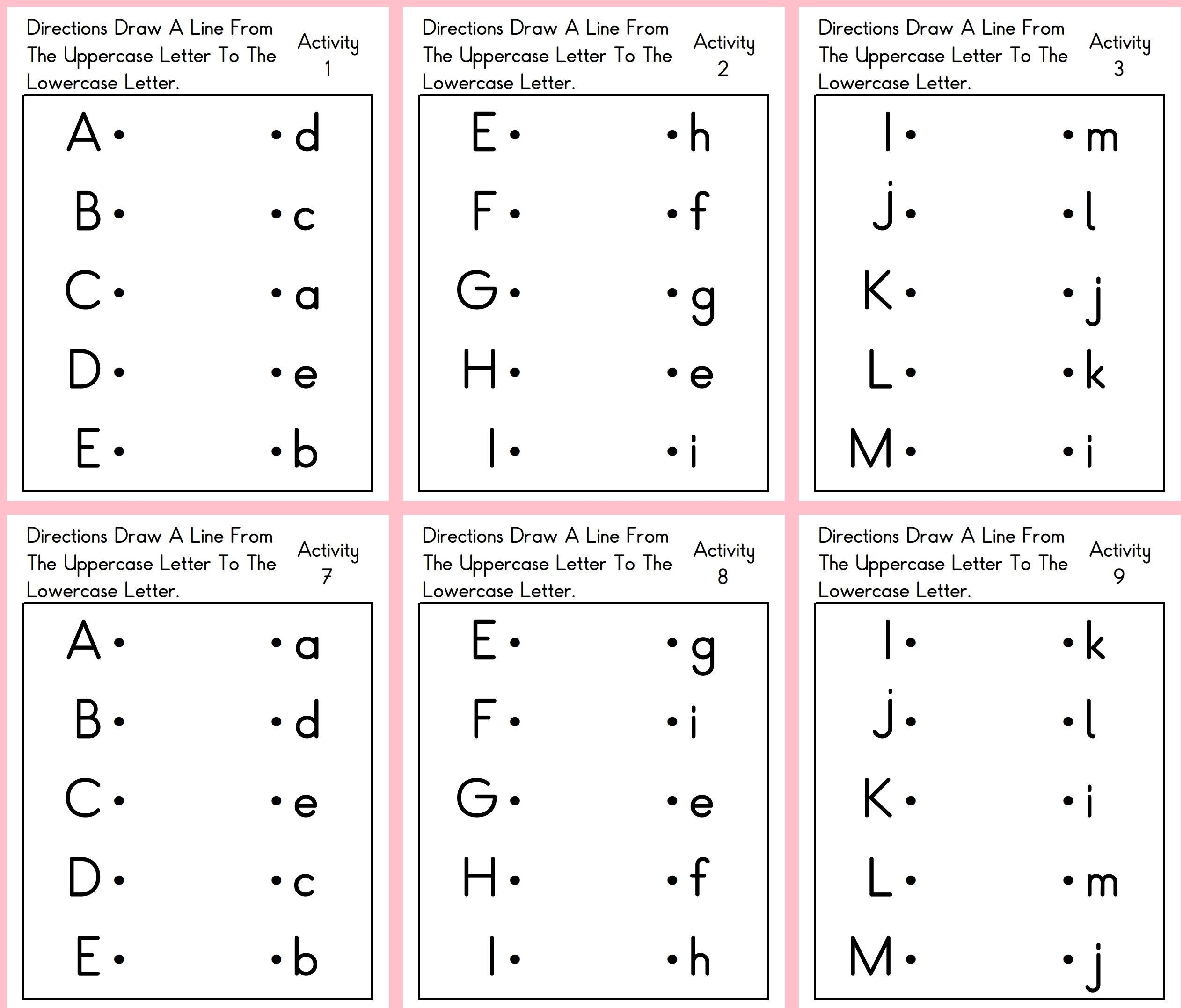 150 Pages and 5 Differant Printable Preschool Alphabet Worksheets ...