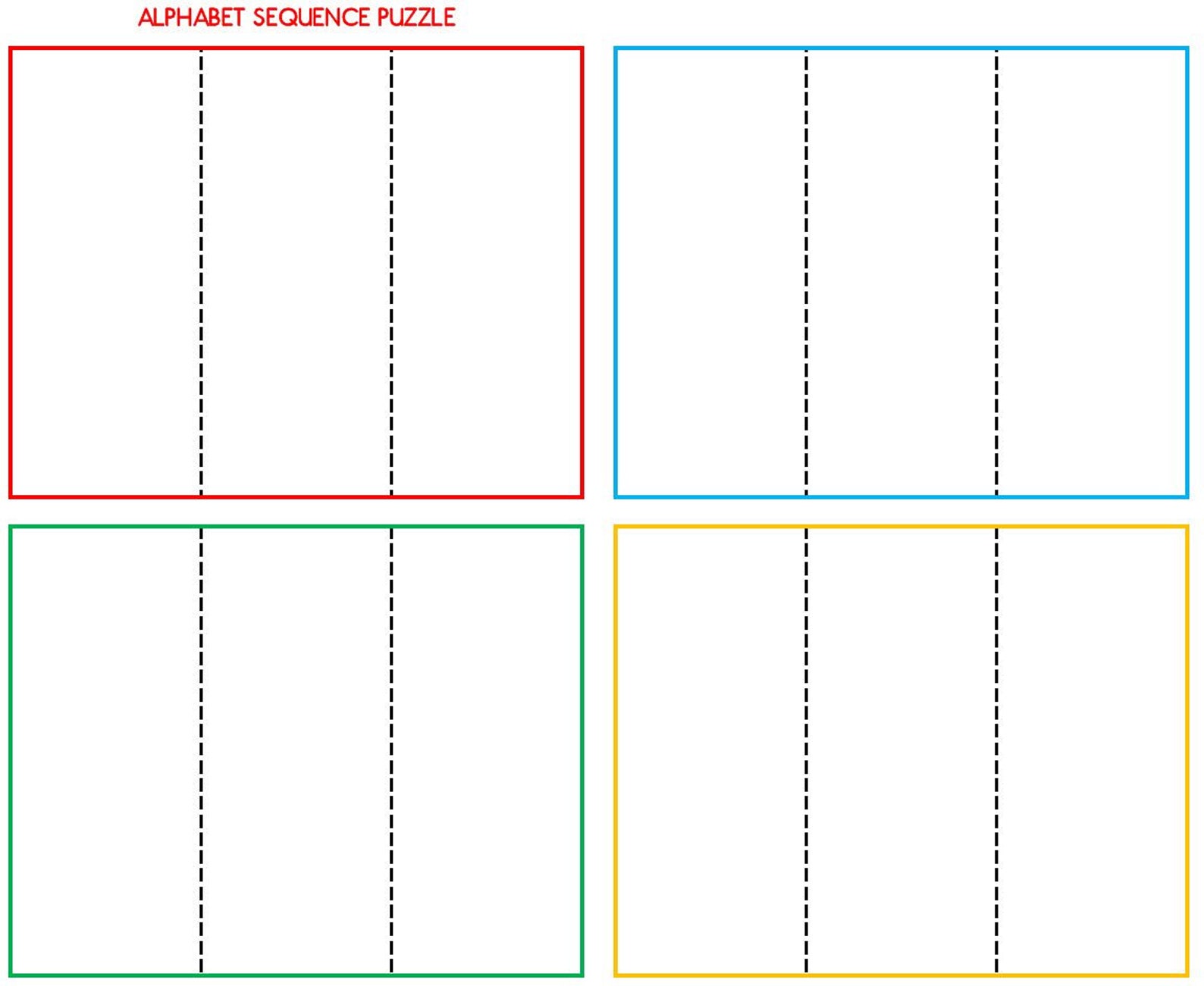 3 Piece Animal Puzzle Alphabet Sequence. Printable Puzzle Activity. - Etsy