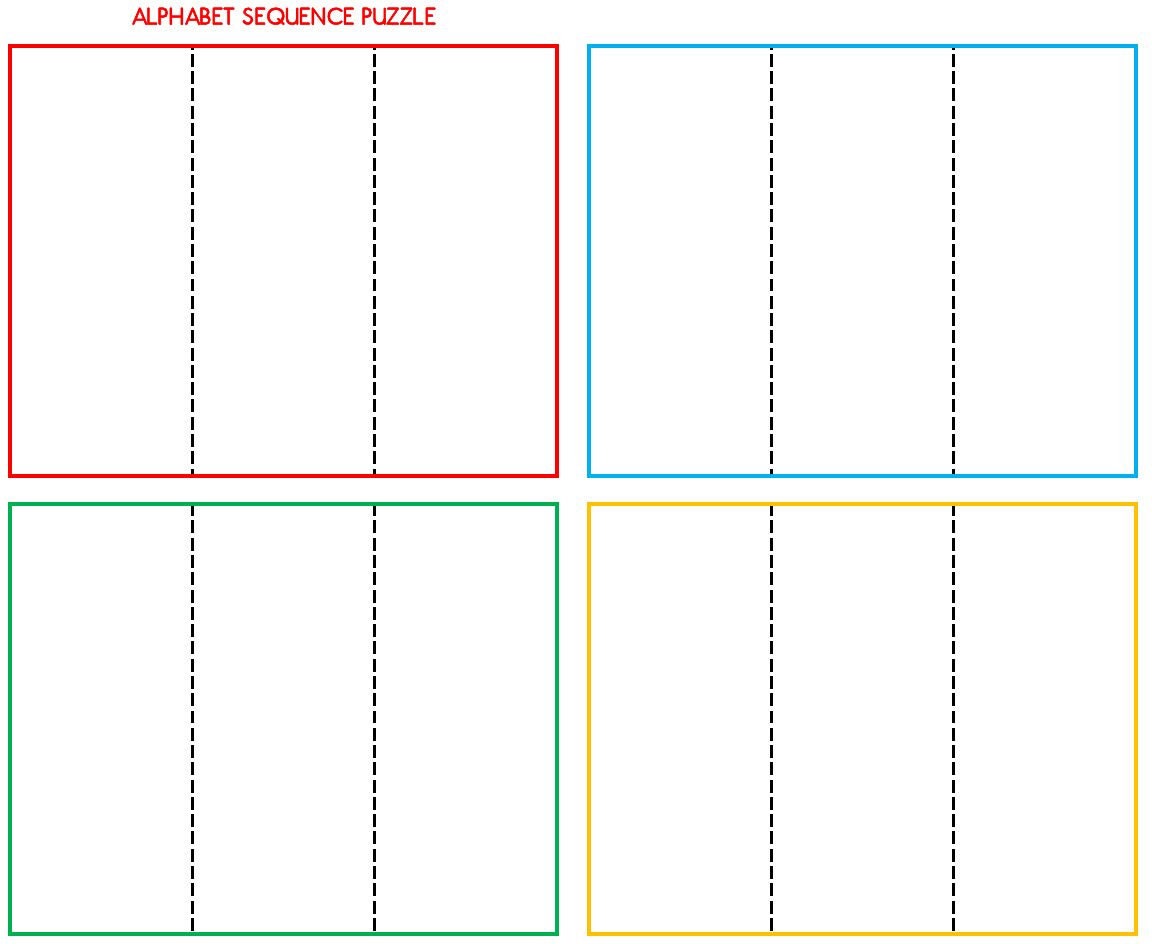 3 Piece Animal Puzzle Alphabet Sequence. Printable Puzzle Activity. - Etsy