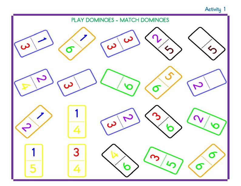 20 Match the Dominoes-play-numbers - Problem Solving - Educational ...