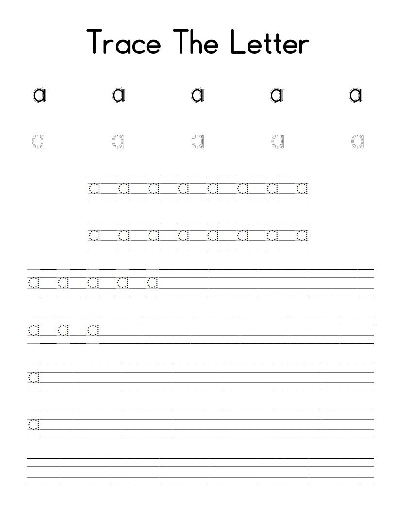 78 Printable Lowercase & Uppercase Alphabet Tracing - Etsy