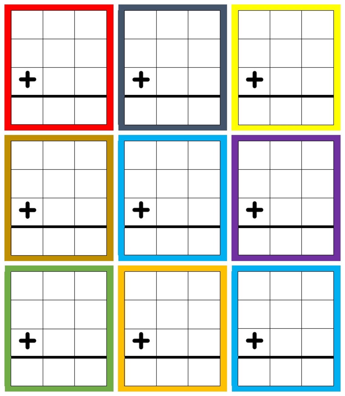 Addition Flash Cards Numbers 0 to 20 Printable Preschool Homeschool ...