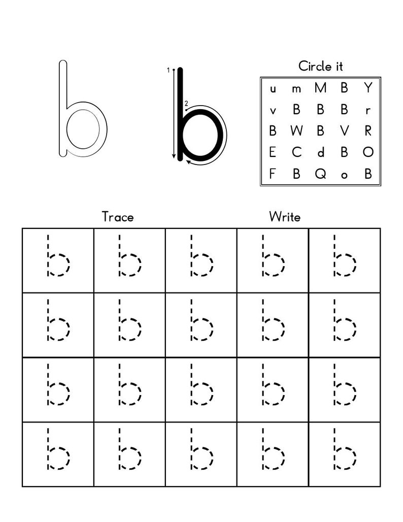 52 Printable Lowercase & Uppercase Alphabet Tracing Worksheets ...