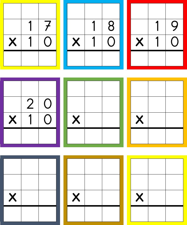Multiplication Flash Cards • Numbers 0 to 20 • Printable • Preschool ...
